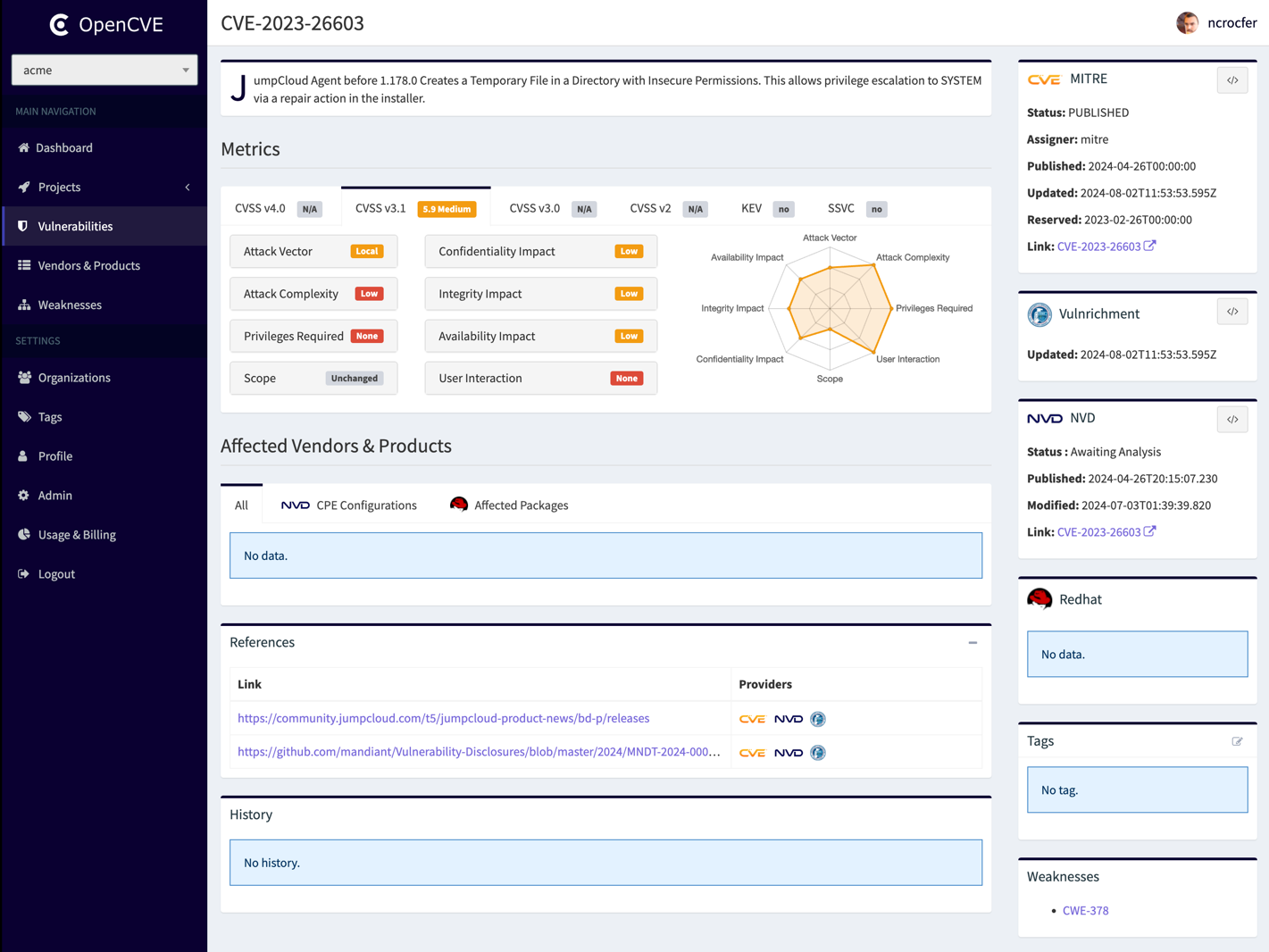 Troubleshooting - OpenCVE Documentation